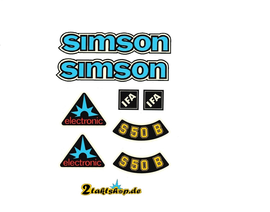 6-piece Simson S50B IFA Decor Sticker Set - Etsy