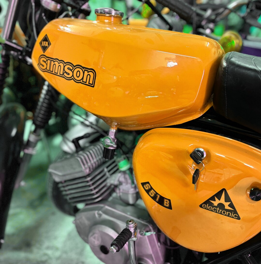 Transparent Simson S51B IFA Sticker Set Premium Retro DDR IFA Black ...