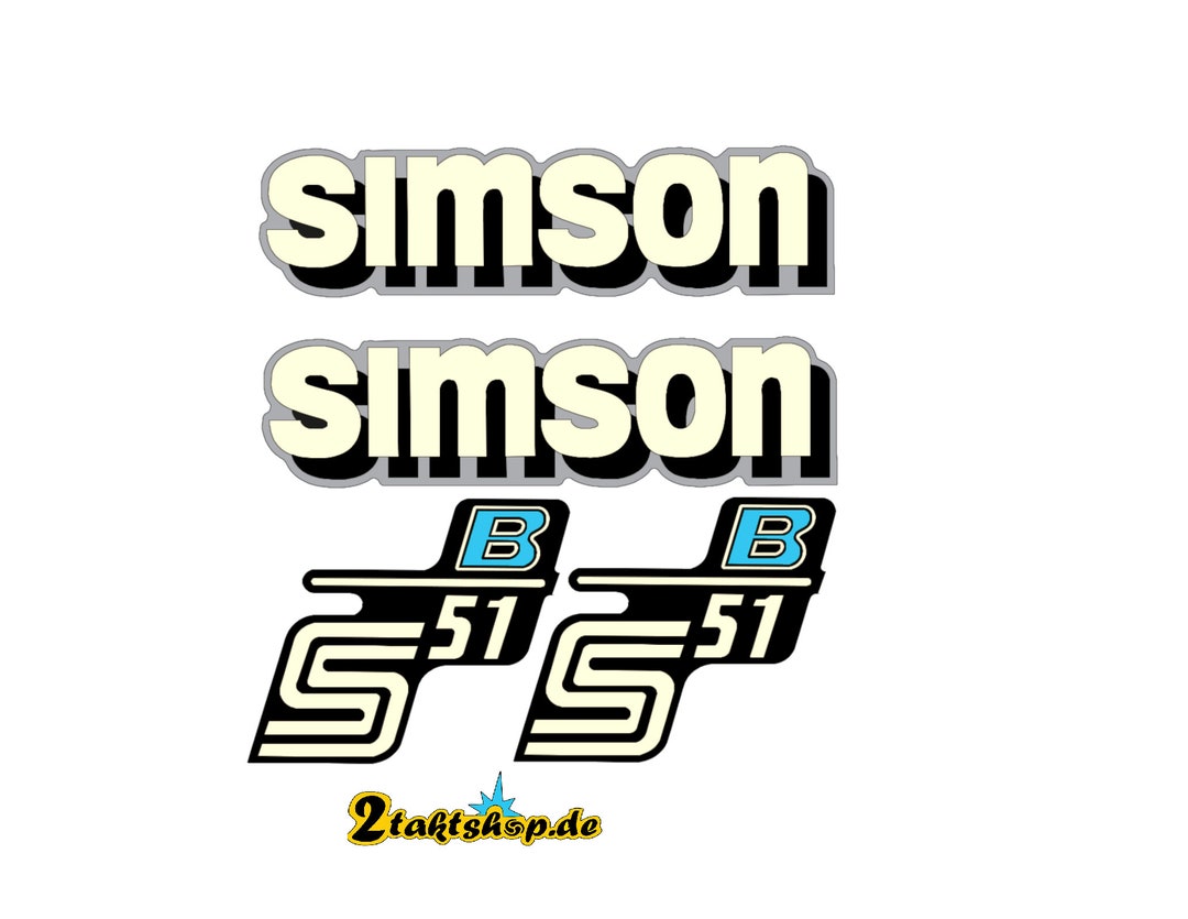 Water Slide Decals 4-piece Decor Set Simson S51B Retro Decals GDR - Etsy