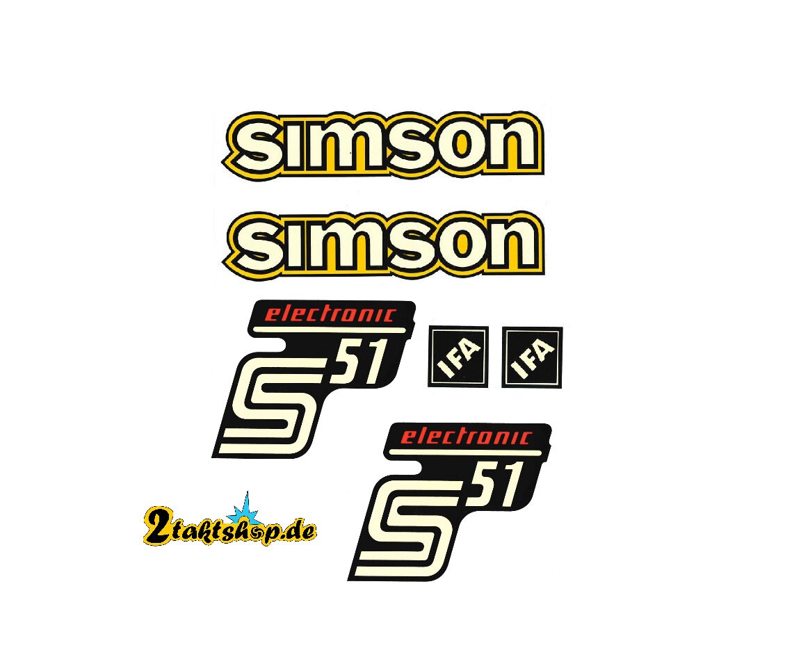 6 Piece Simson S51 Electronic Decoration Sticker Set IFA Diamond S50 Old Design - Etsy