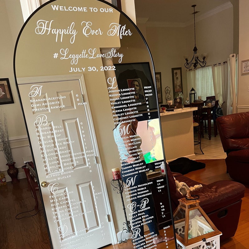 Mirror Seating Chart - Etsy