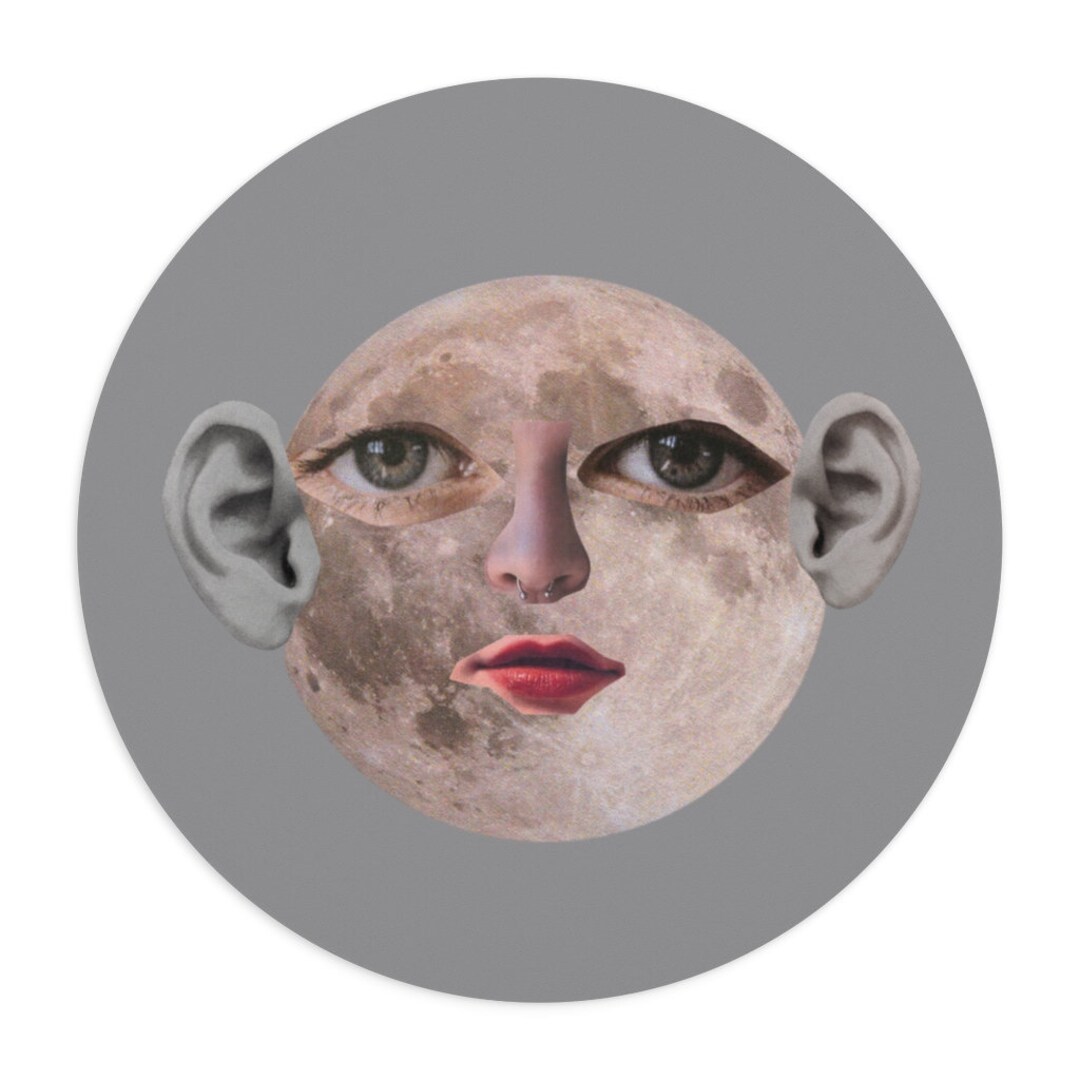 Weirdcore Moon Mouse Pad Dreamcore Kidcore Moon Face - Etsy UK