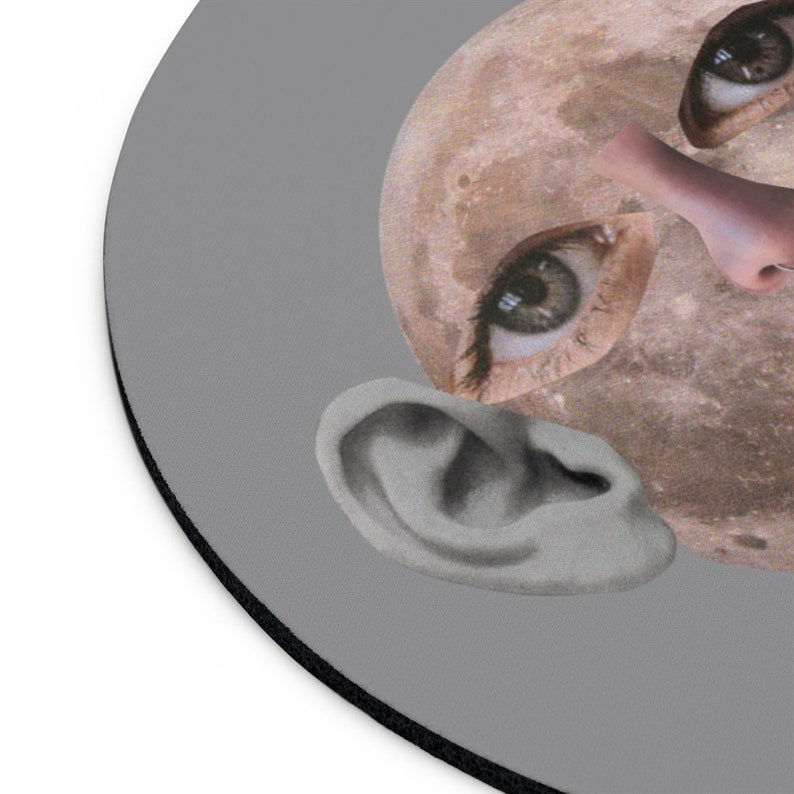 Weirdcore Moon Mouse Pad Dreamcore Kidcore Moon Face - Etsy