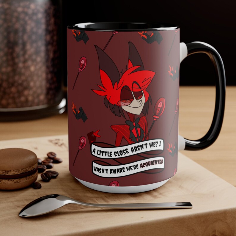 Hazbin Hotel Alastor the Radio Demon Accent Mug, Double Sided Wrap ...