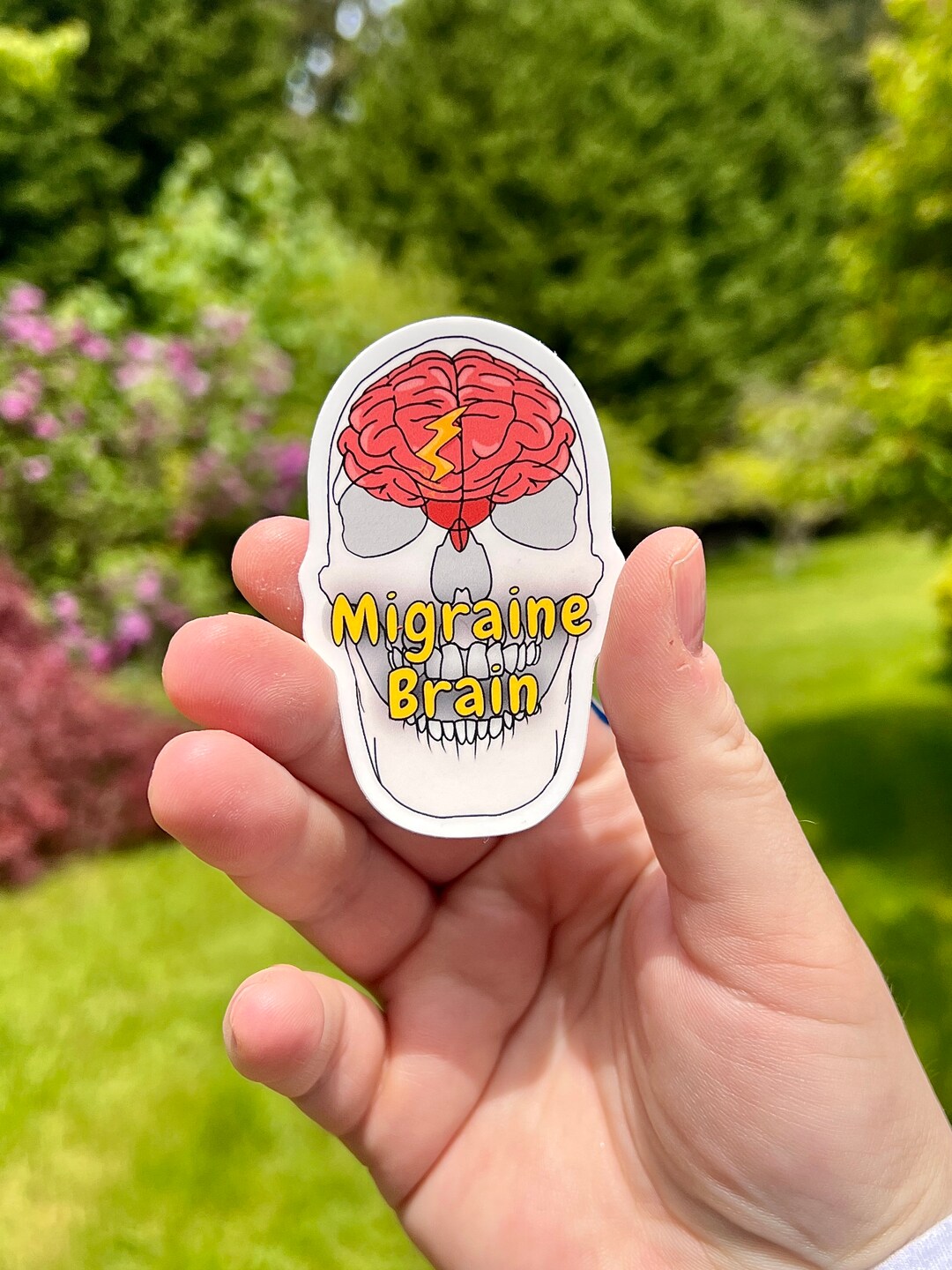 Migraine Brain - Thick Vinyl Sticker Weatherproof - Etsy