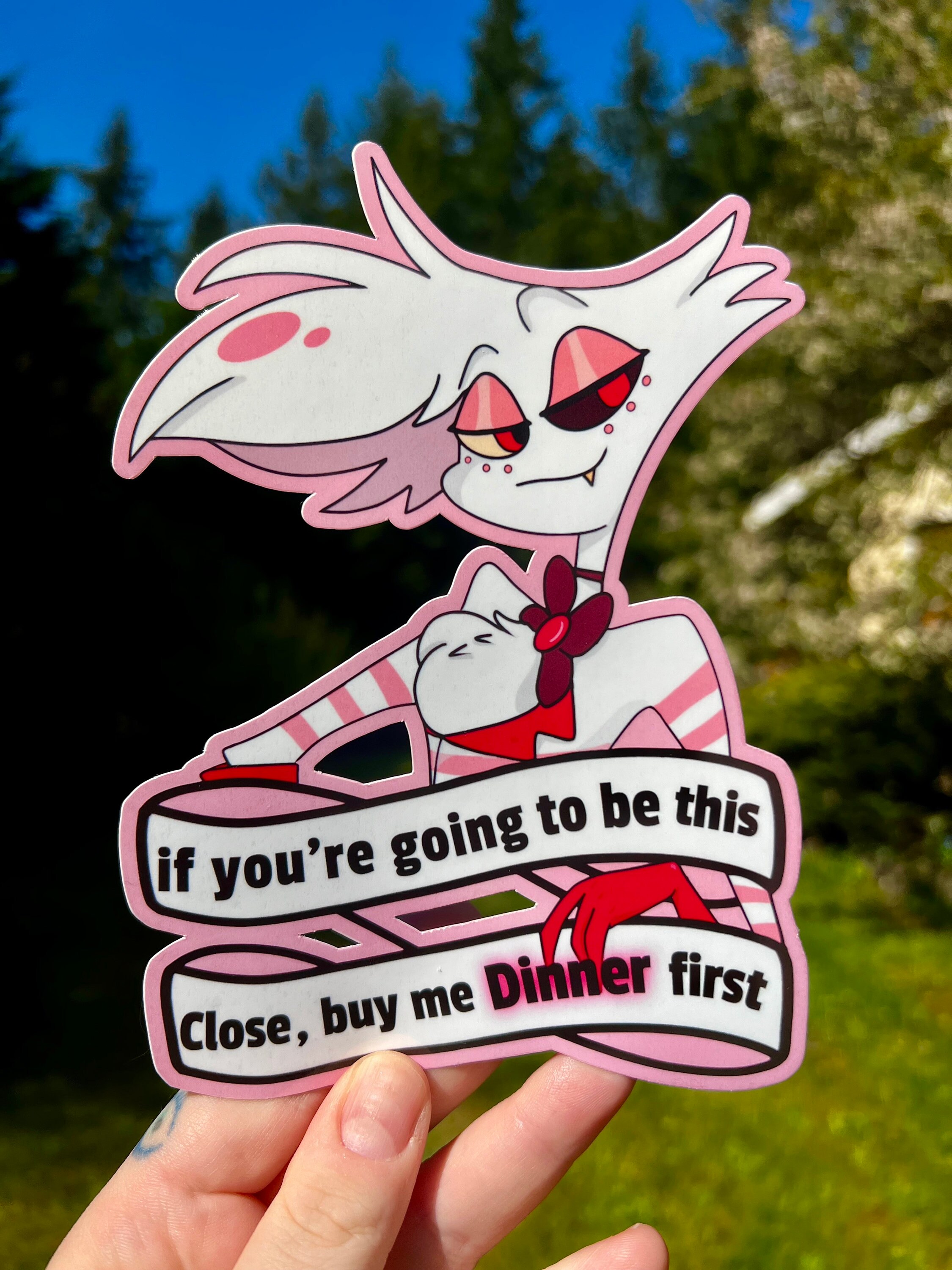 Angel Dust Hazbin Hotel Bumper Sticker Funny - Etsy UK