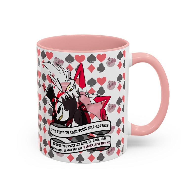 Quirky Husk and Angel Dust Loser Baby Accent Coffee Mug, Double Sided ...