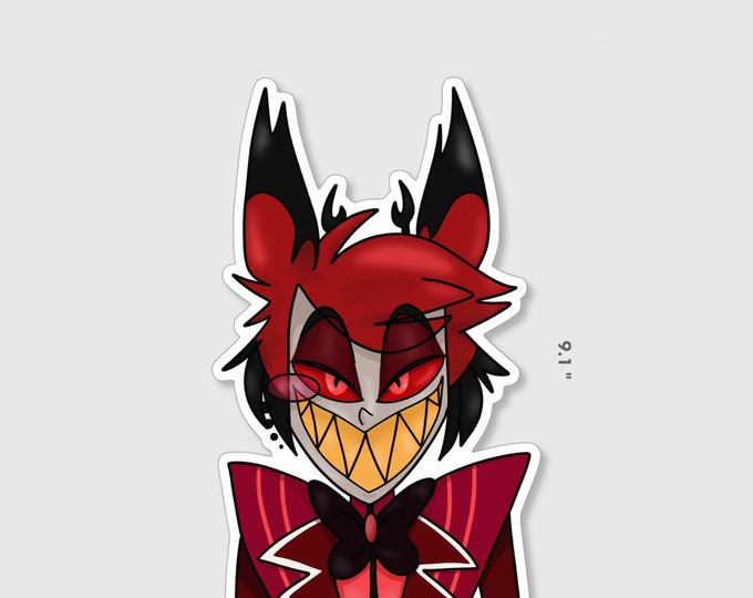Peekaboo Alastor Hazbin Hotel Bumper Sticker Transparent Background - Etsy