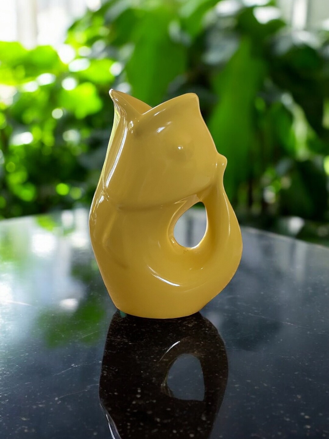 Yellow Gurgle Pot Pitcher. - Etsy