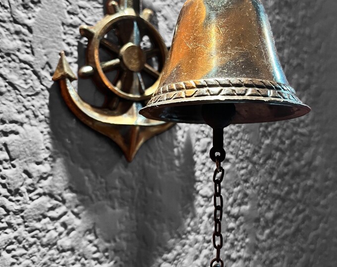 Vintage Brass Bell Anchor Ships Wheel - Etsy