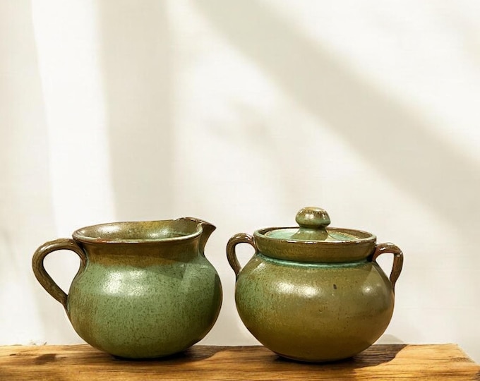 Vintage Cole Pottery Cream & Sugar Set – North Carolina Studio Pottery ...