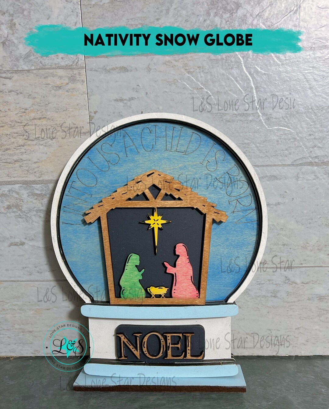 Interchangeable Nativity Snow Globe Insert Farmhouse Décor - Etsy