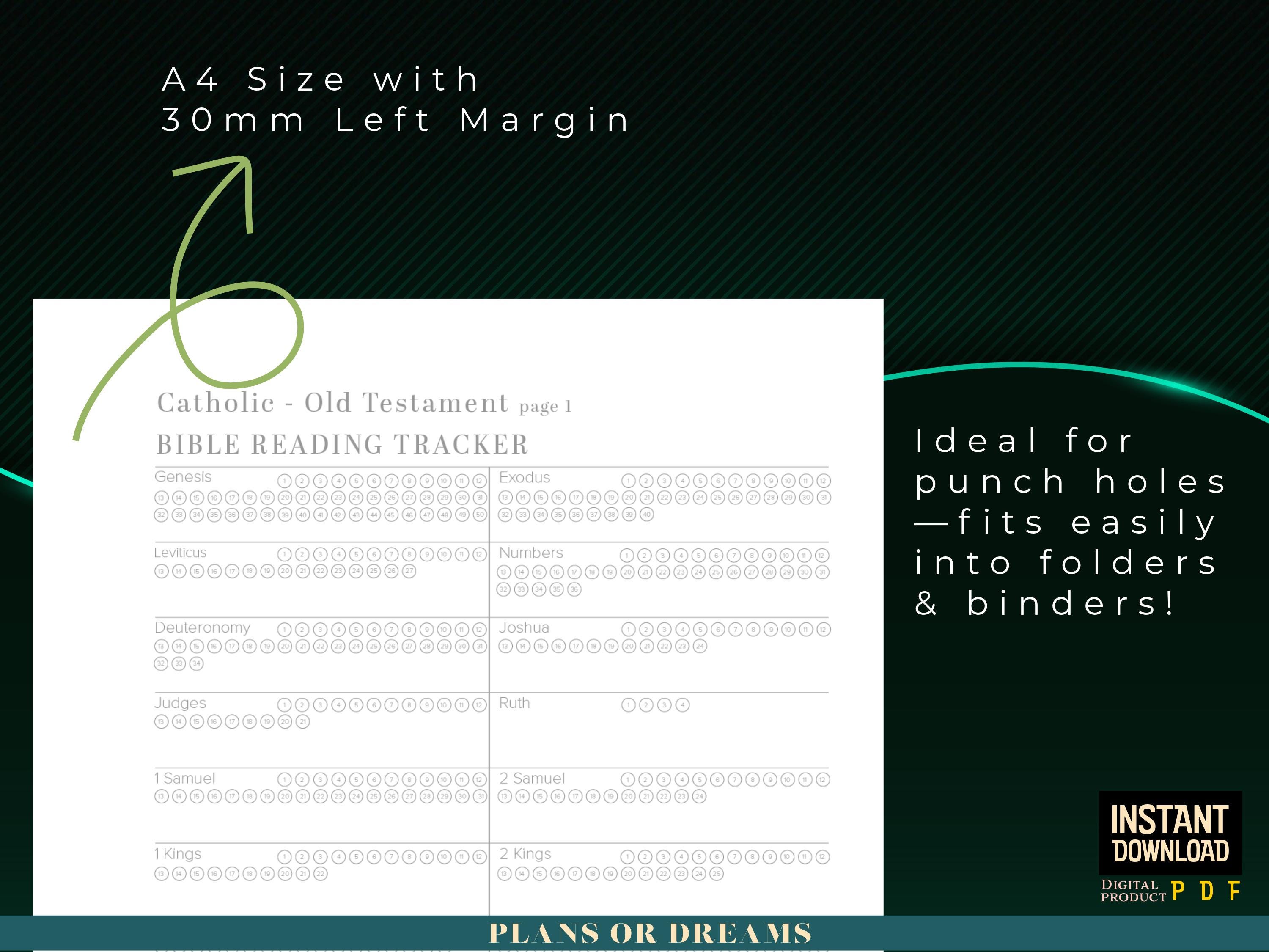 Bible Reading Tracker | Printable A4 | Reading Log | Christian ...