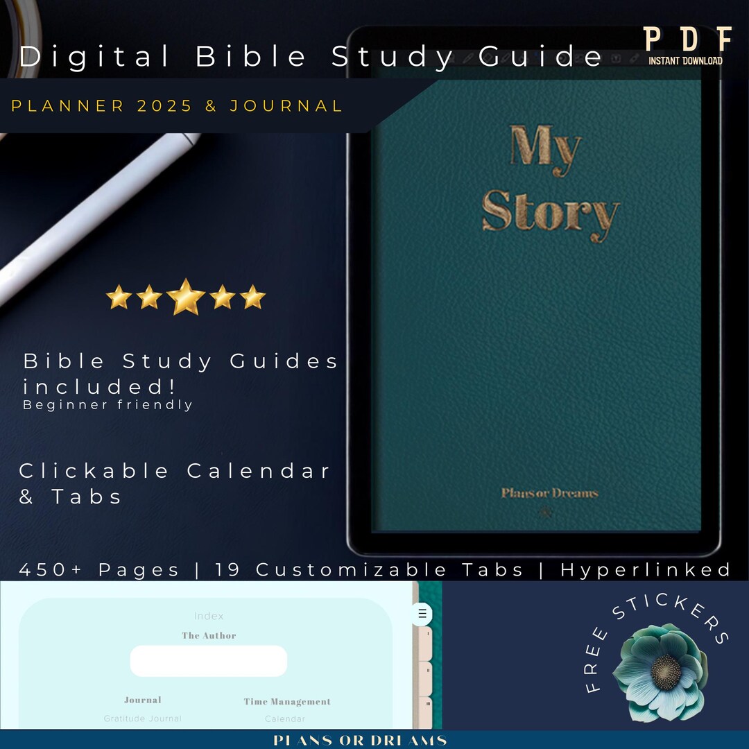 Digital Bible Journal & 2025 Planner | Bible Study Guide | Prayer and ...