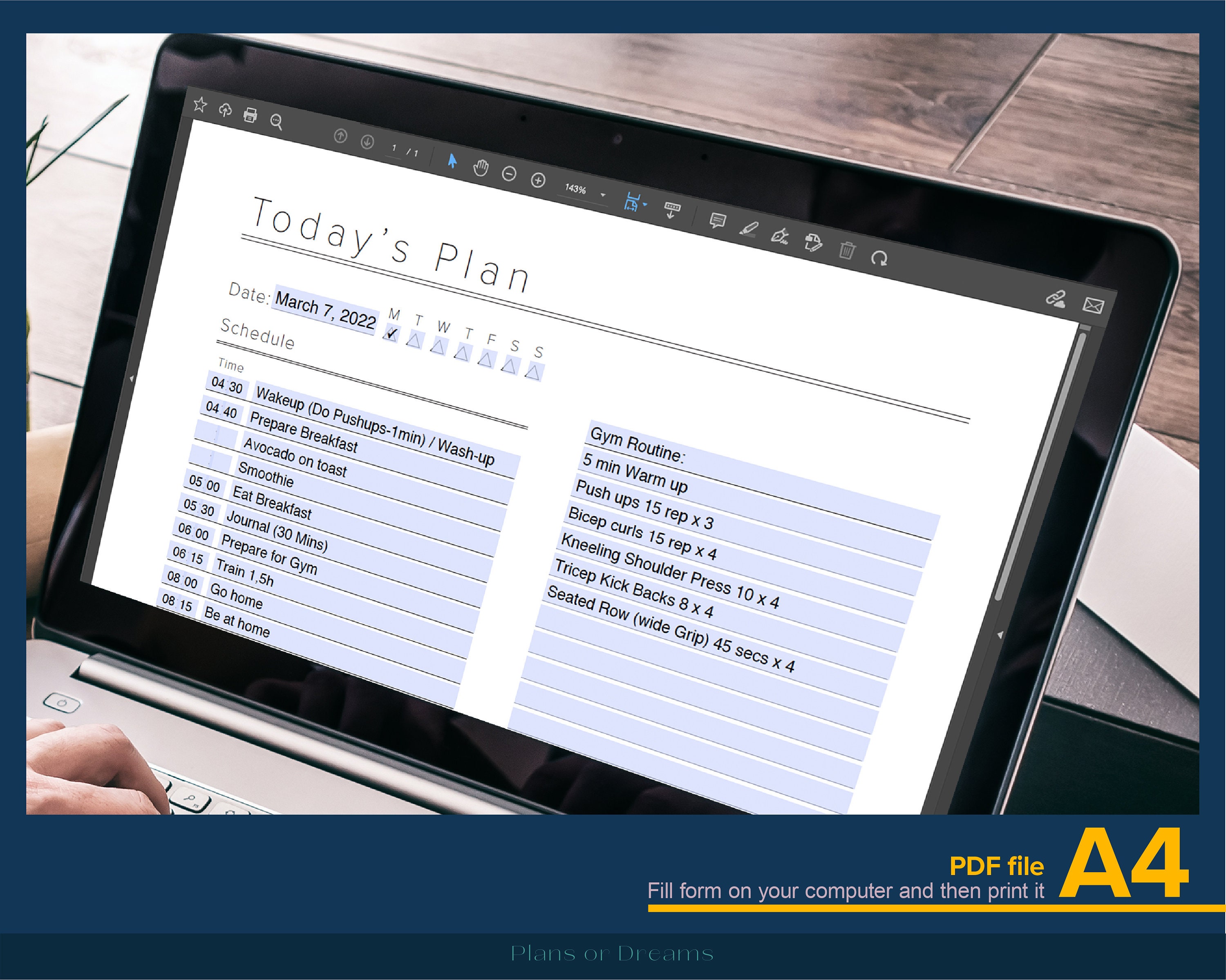 A4 Printable Planner Inserts - Daily, Weekly, and Monthly Overview ...