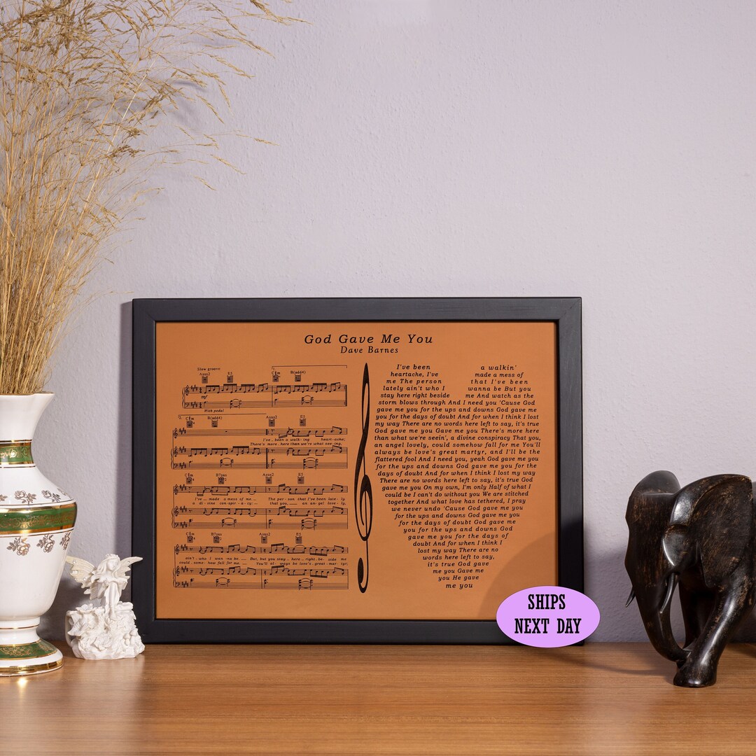 Leatherwork Anniversary Gift Sheet Music, Anniversary Gift, Love Etched ...