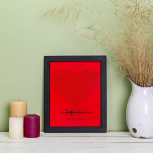 Handmade Leather Wedding Song Lyric Art Anniversary Gift for Him ...