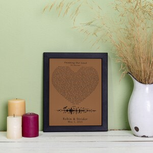 3rd Anniversary Gift, First Favorit Dance Song, Leather Engraved Heart ...