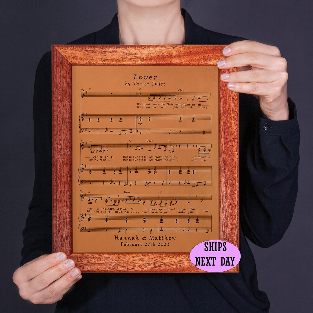 Leatherwork Anniversary Gift Sheet Music Notes Gift, 3rd Anniversary ...