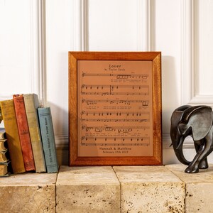 Leatherwork Anniversary Gift Sheet Music Notes Gift, 3rd Anniversary ...