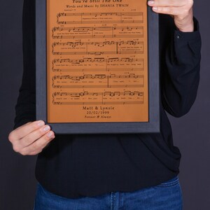 Leatherwork Anniversary Gift Sheet Music Notes Gift, 3rd Anniversary ...