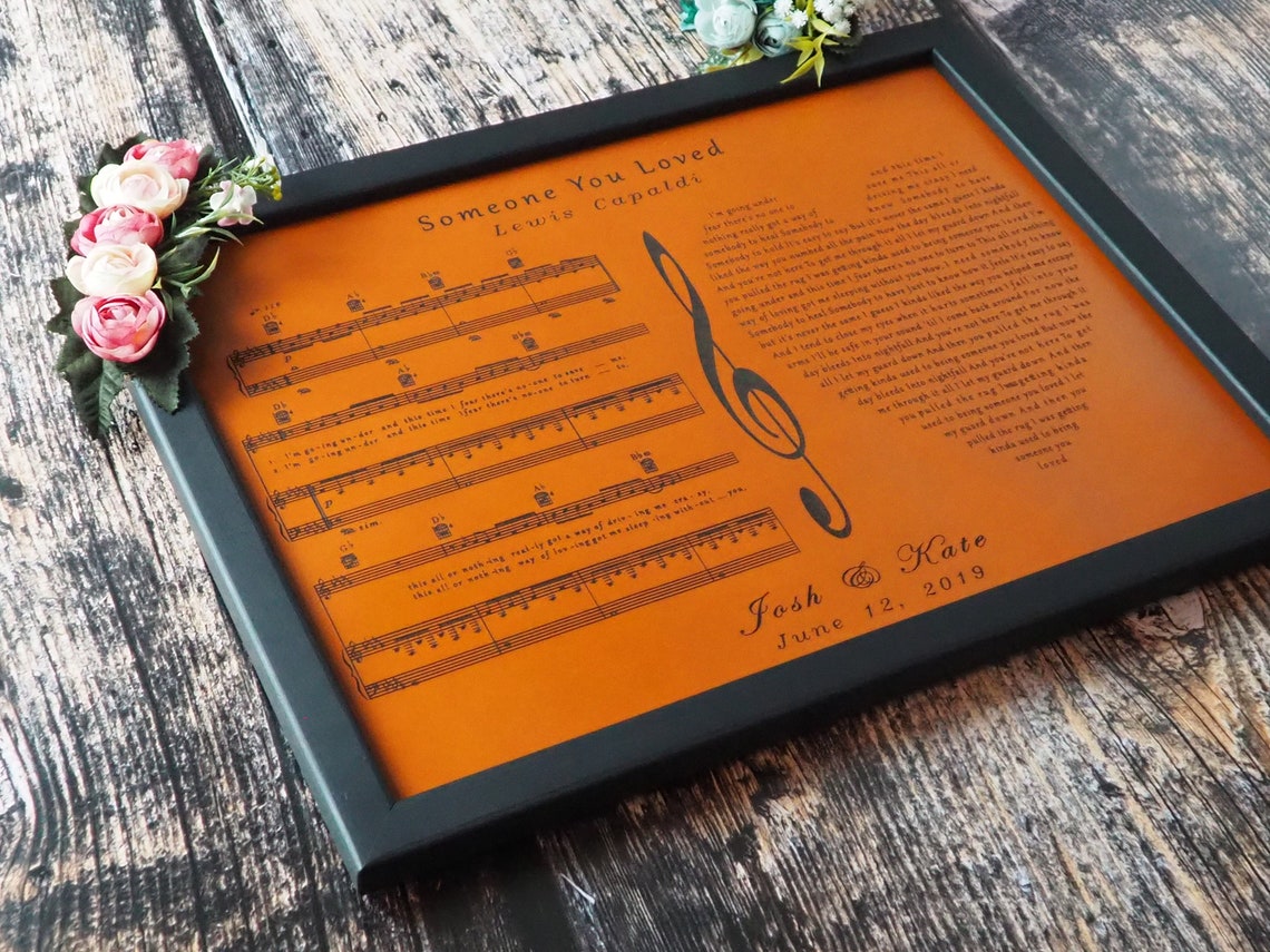 Leatherwork Anniversary Gift Sheet Music Anniversary Gift - Etsy