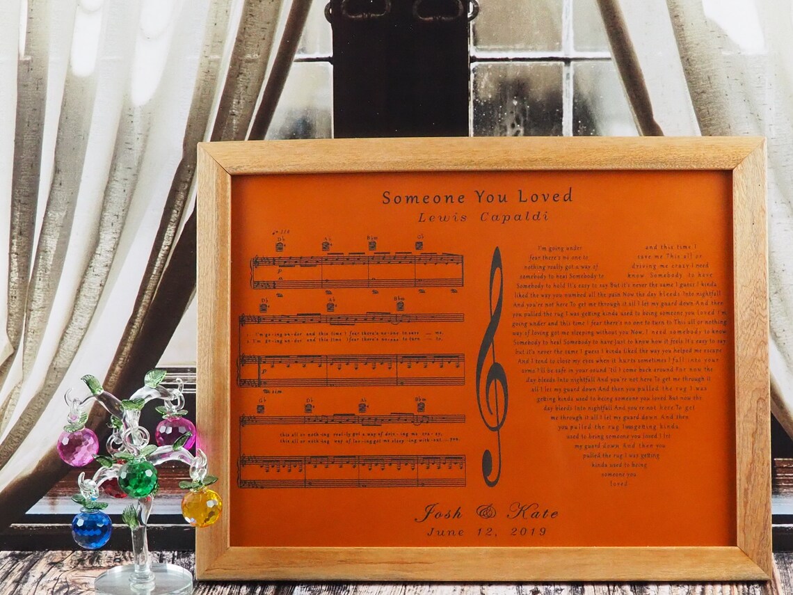 Leatherwork Anniversary Gift Sheet Music Anniversary Gift - Etsy