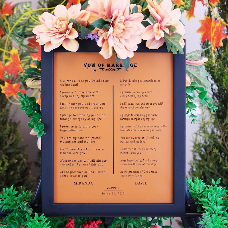 Wedding Vow Canvas - Etsy