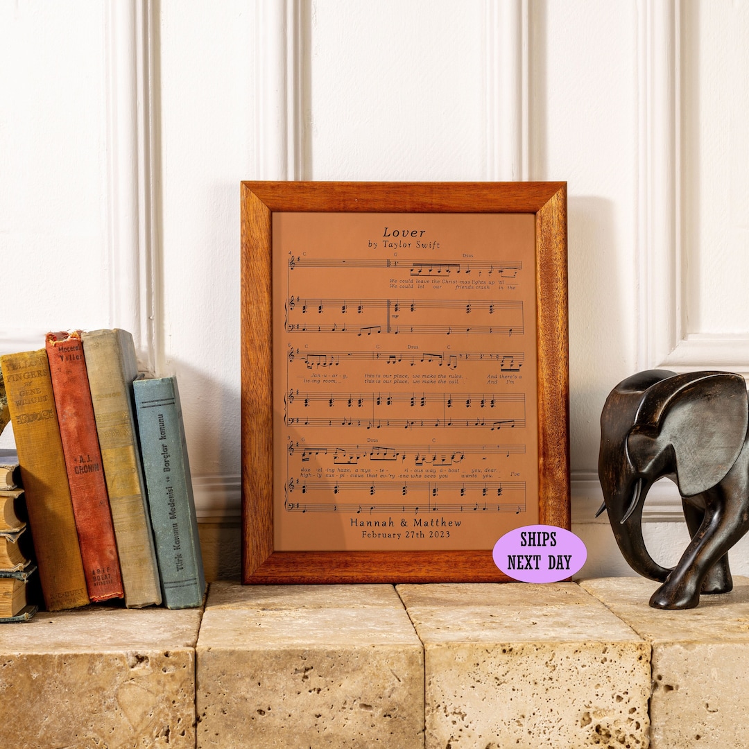 Personalized Leather Music Sheet, Anniversary Gift - Etsy