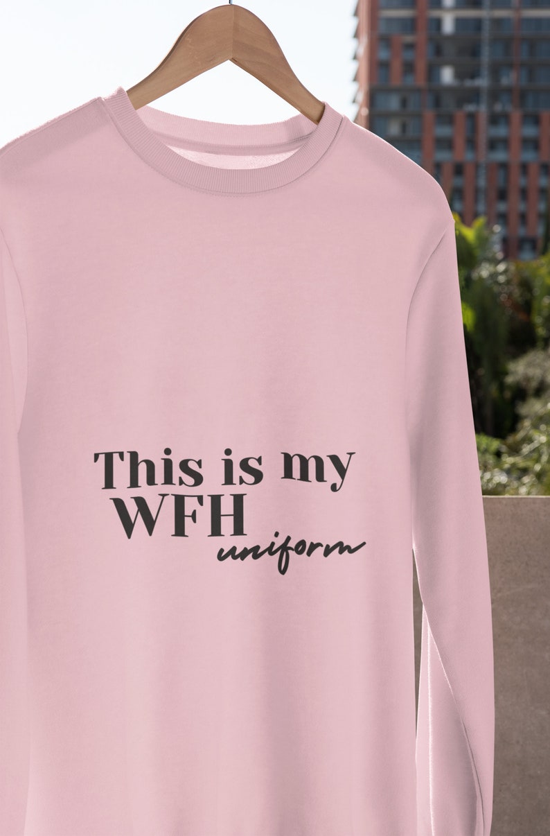 Work From Home Uniform Crewneck Sweatshirt: Cozy Minimalist Gift - Etsy