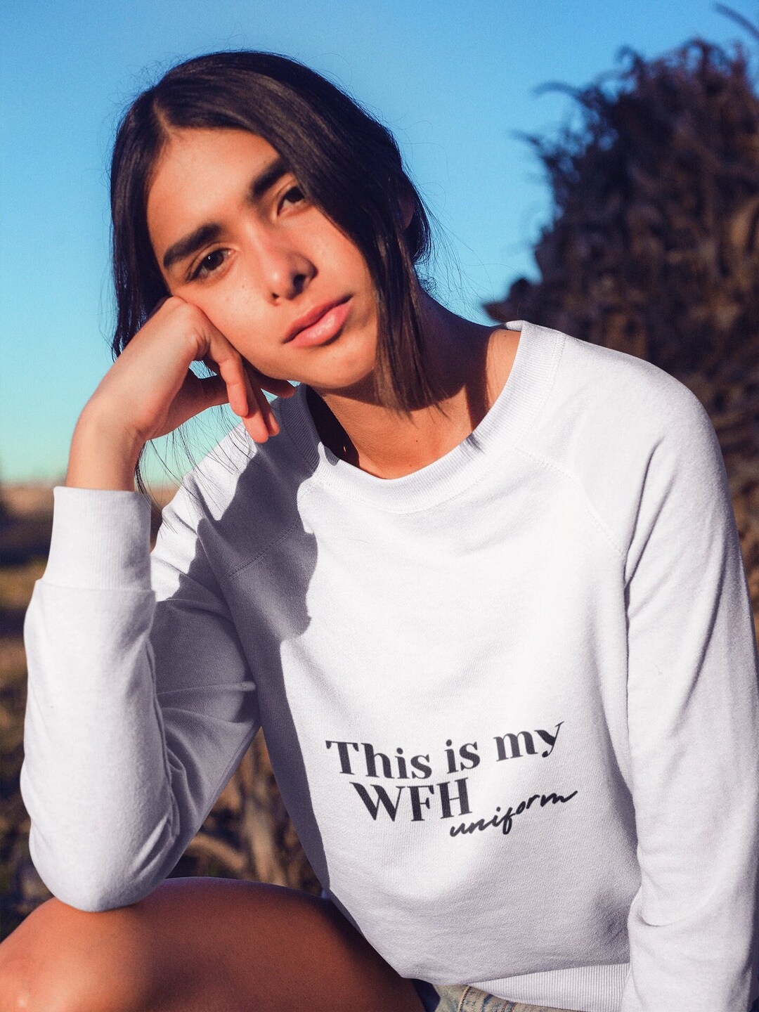 Work From Home Uniform Crewneck Sweatshirt: Cozy Minimalist Gift - Etsy