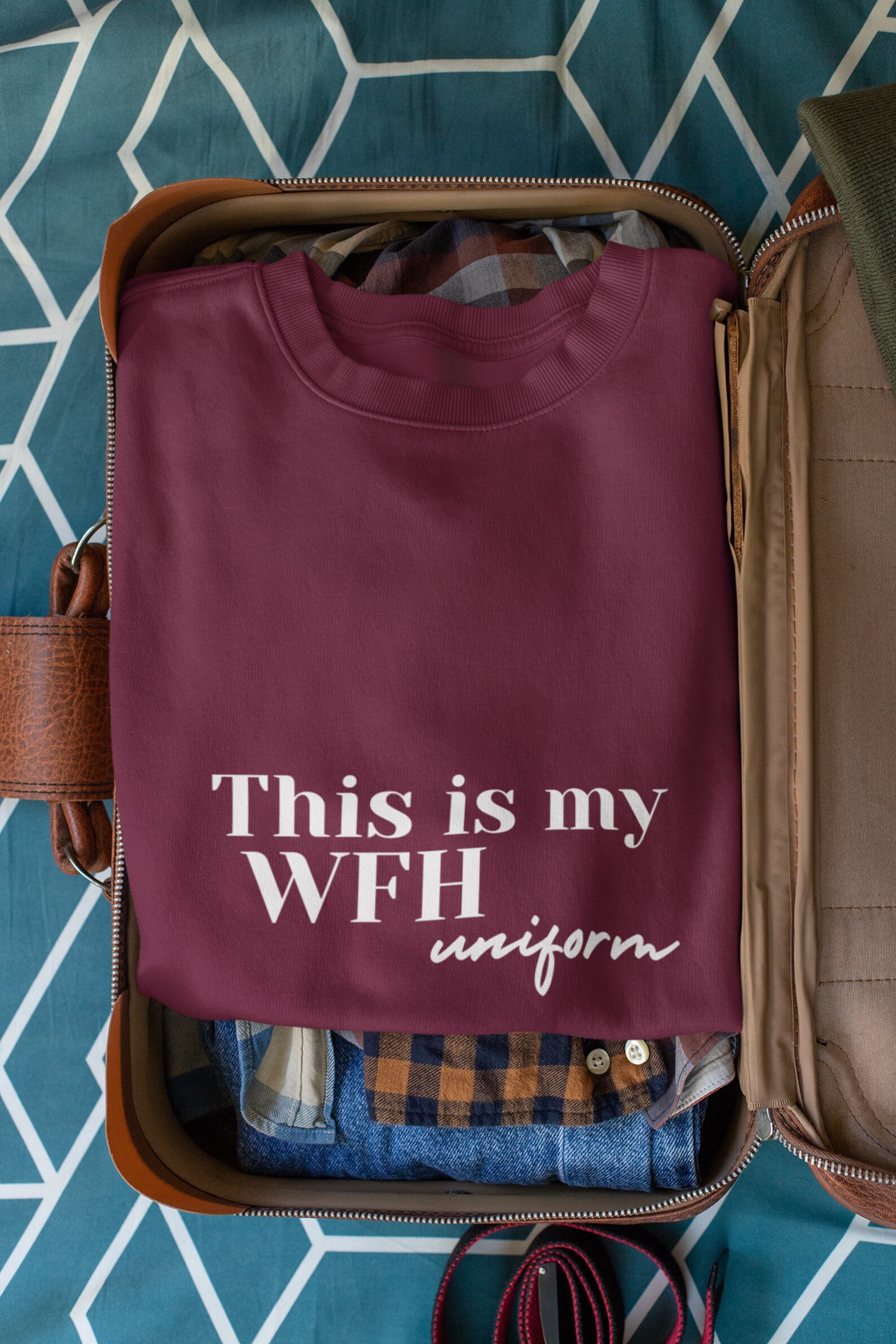 Work From Home Uniform Crewneck Sweatshirt: Cozy Minimalist Gift - Etsy