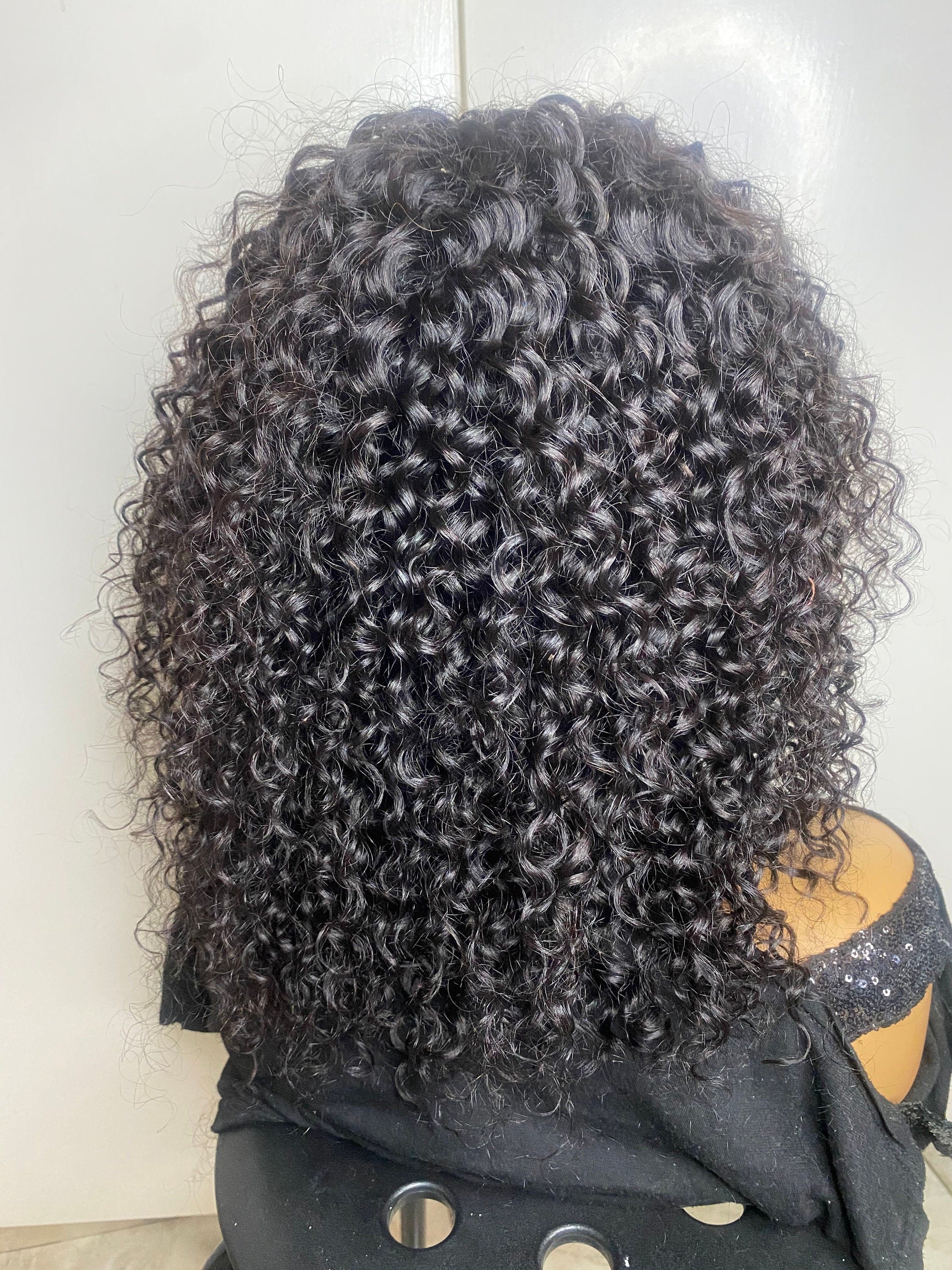 Natural Curly Human Hair Wig 44 Lace Closure 14 Inches - Etsy