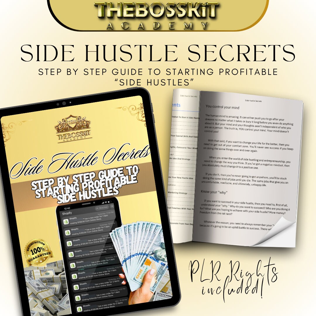 Side Hustle Secrets - Step by Step Guide to Starting Profitable Side ...