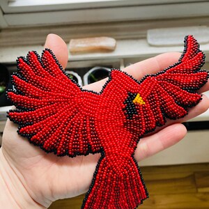 Beaded Cardinal - Etsy