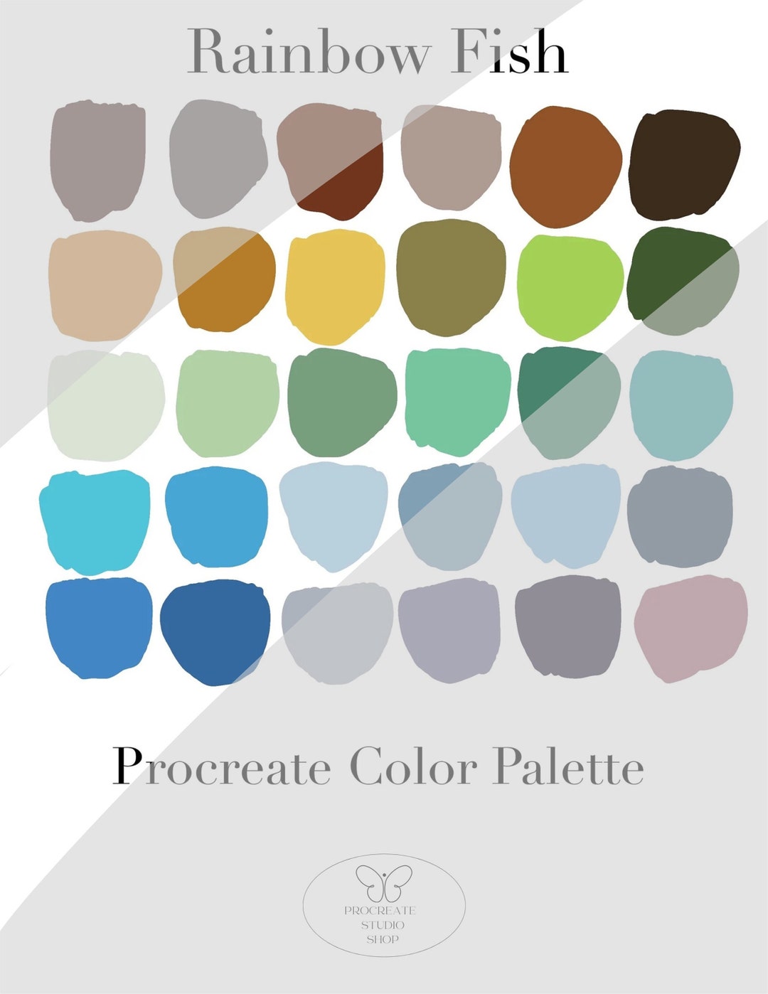 Rainbow Fish Procreate Color Palette - Etsy Australia