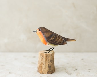 Robin Wood Carving - Etsy UK