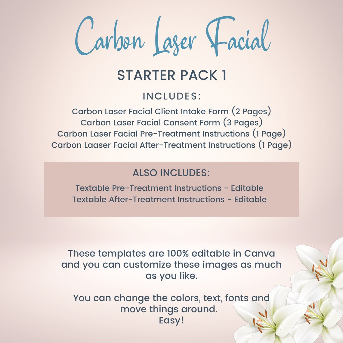 Carbon Laser Facial Business Forms, Editable China Doll Facial Forms ...