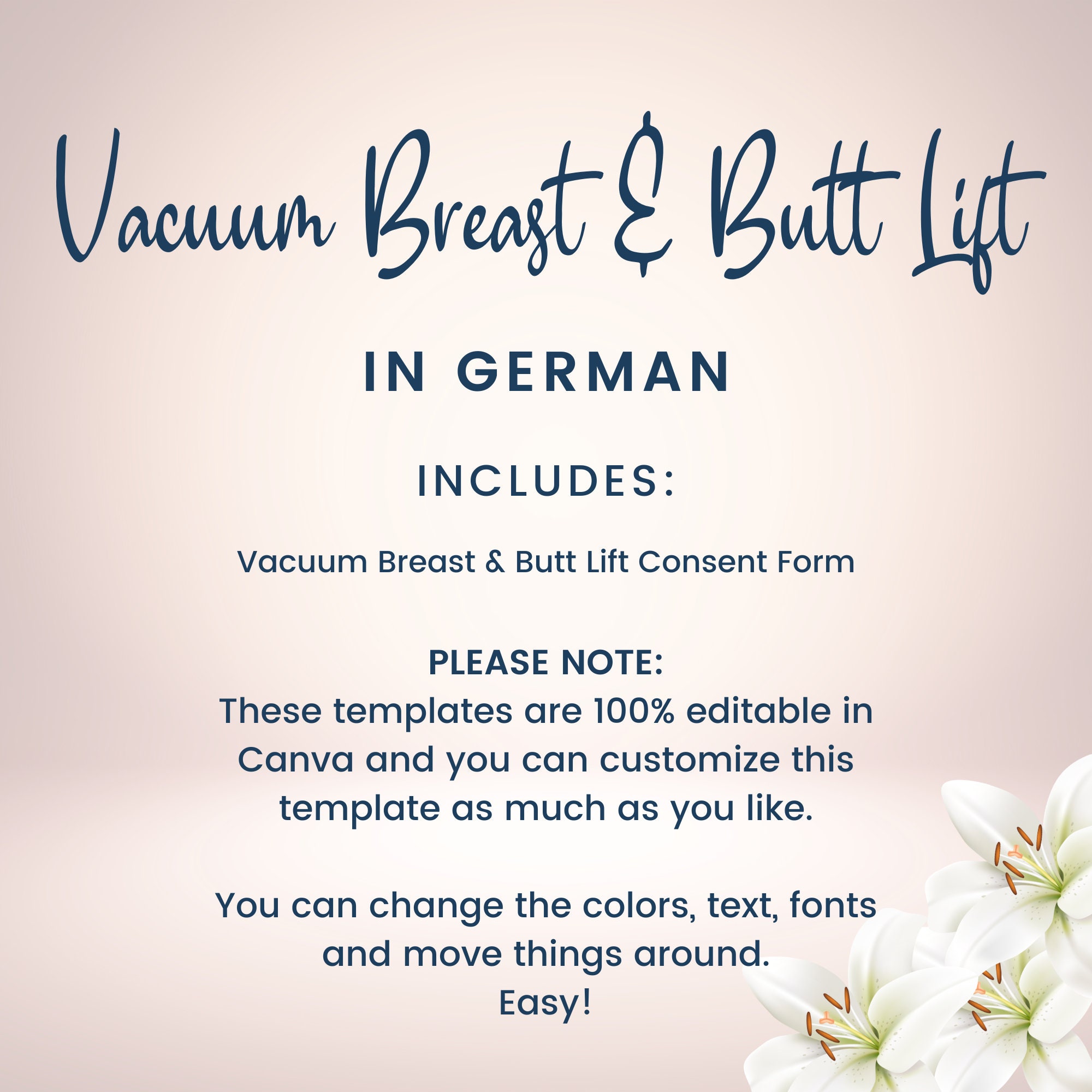 German Vacuum Breast and Butt Lift Consent Form & Liability Waiver ...