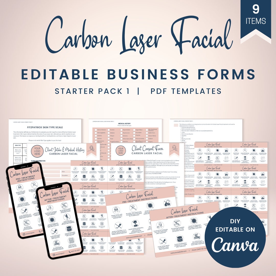 Carbon Laser Facial Business Forms, Editable China Doll Facial Forms ...