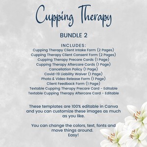 Cupping Therapy Business Form Templates, Editable Massage Therapy ...