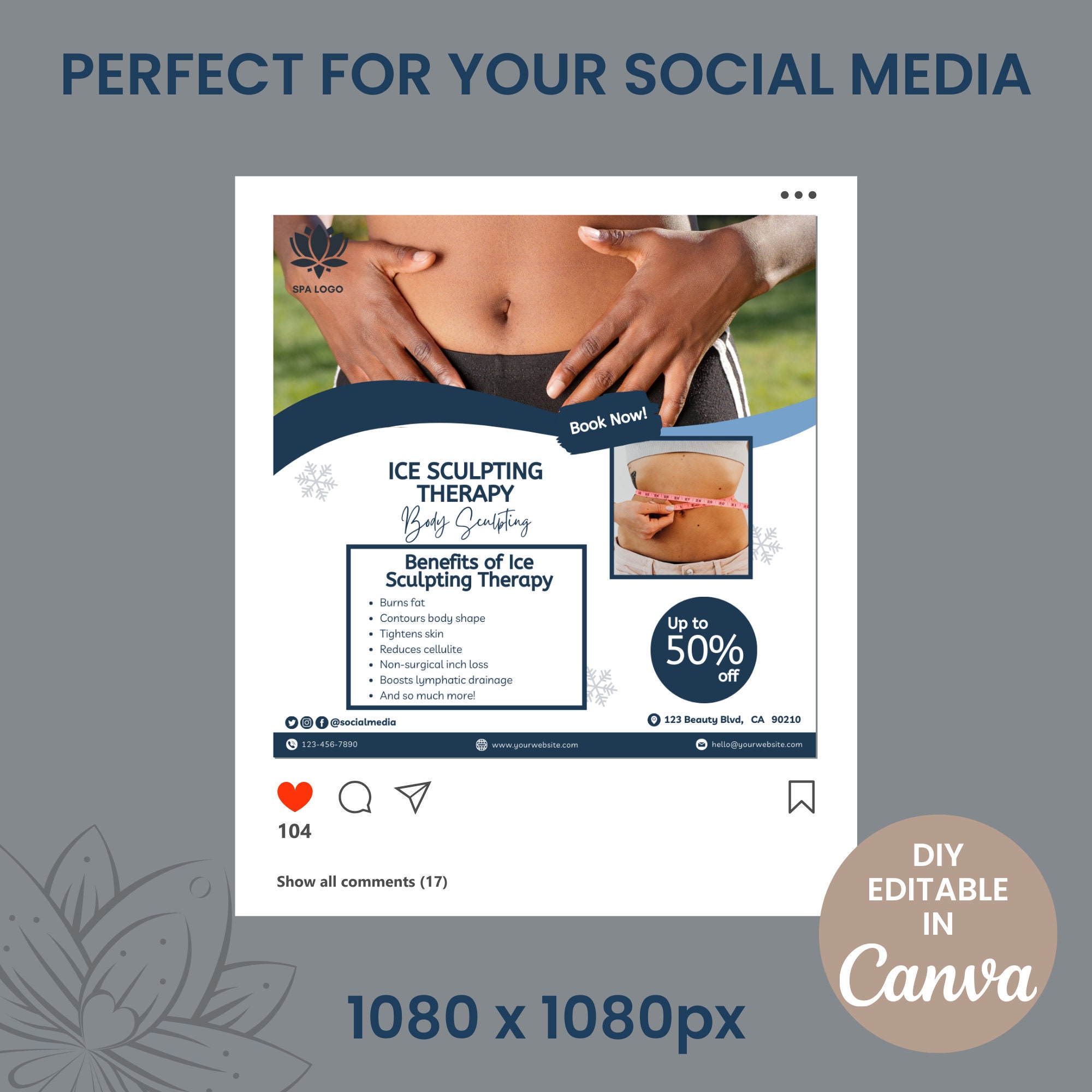 Ice Sculpting Therapy Flyer Pack, Editable Ice Therapy Flyers, Digital ...