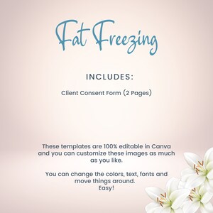 Fat Freezing Consent Form & Liability Waiver, Editable Cryotherapy Body ...