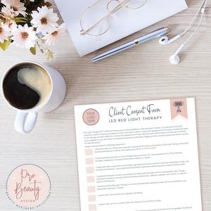 LED Red Light Therapy Client Consent Form, Editable RLT Forms for ...