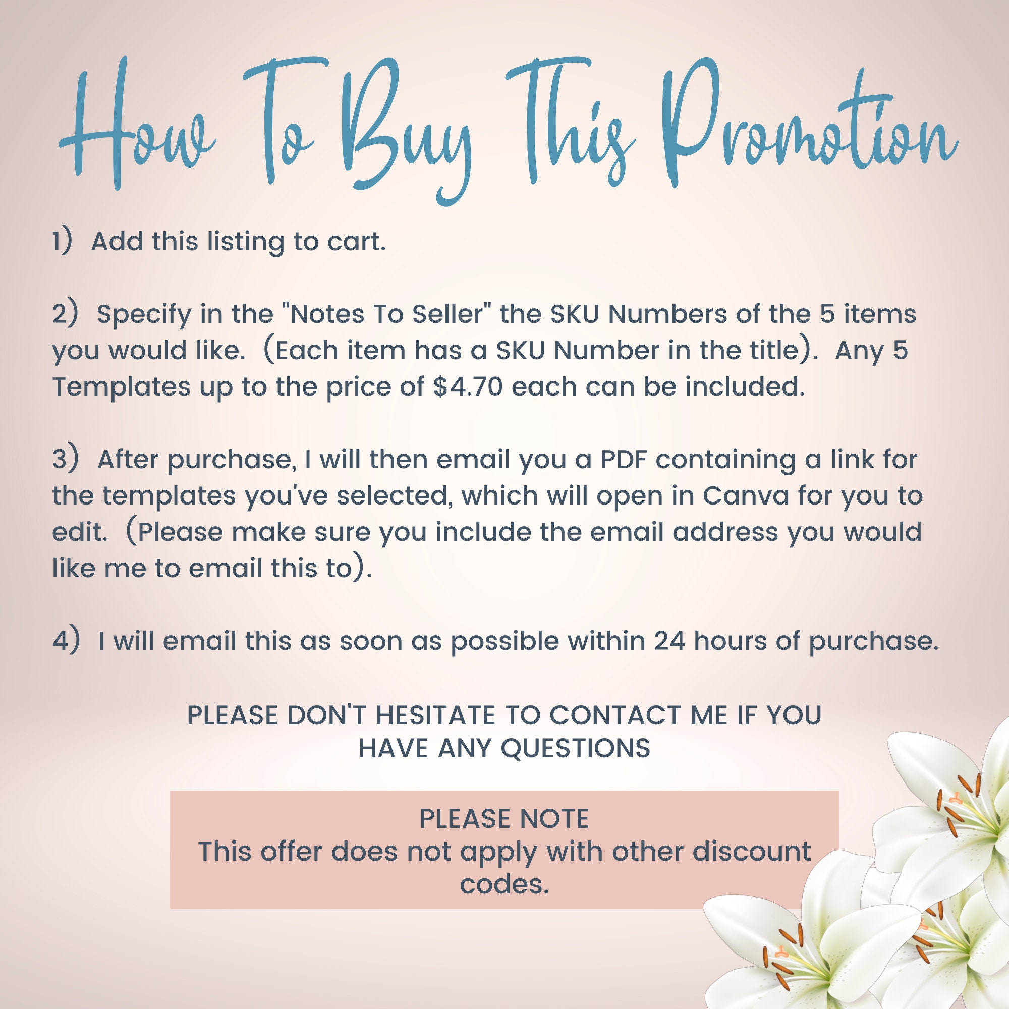 Choose Your Own Bundle 5 Templates for 12 Dollars - Etsy