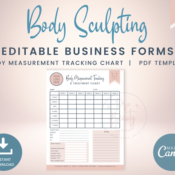 Body Measurement Tracker Printable - Etsy