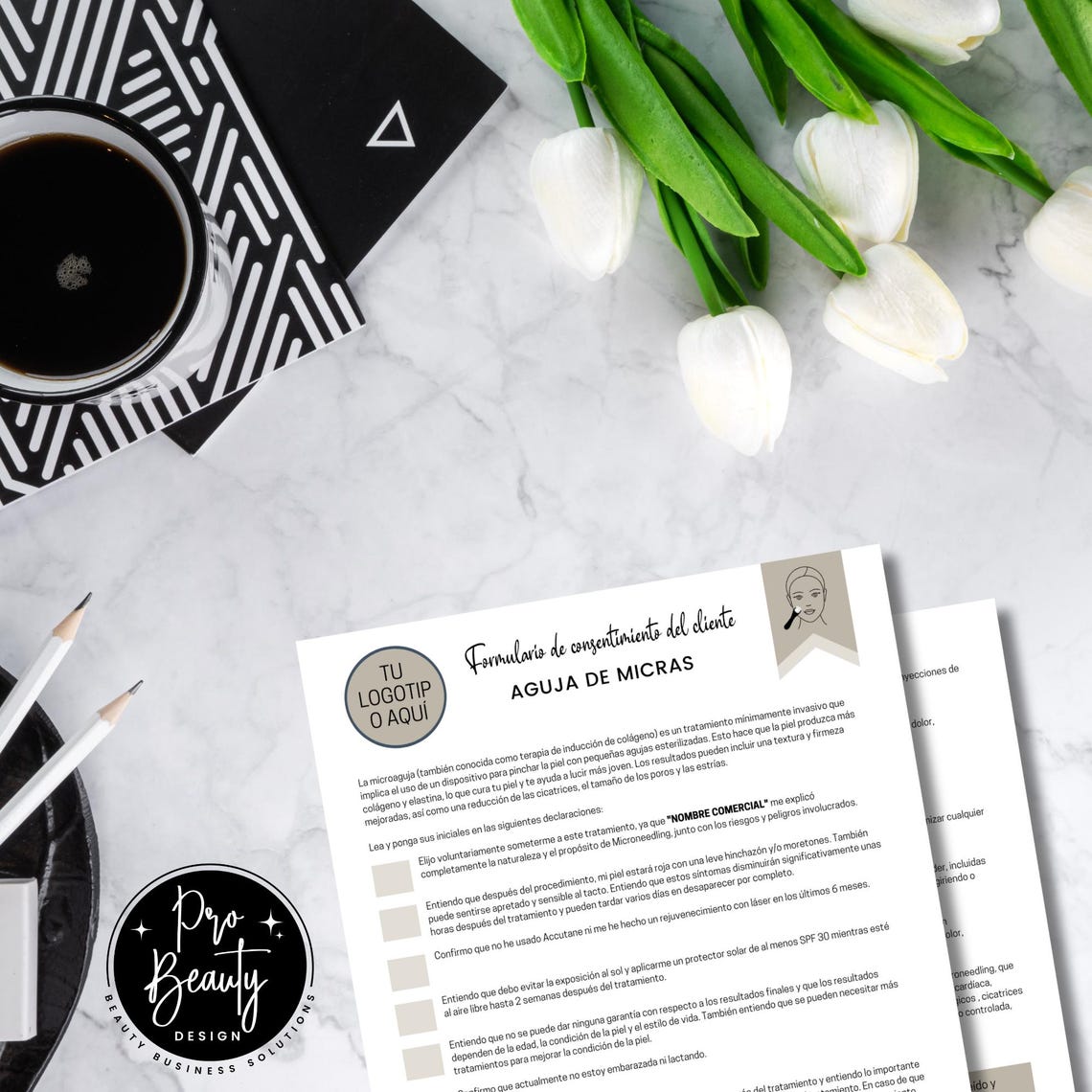Spanish Microneedling Consent Form Template: Editable Client Forms ...
