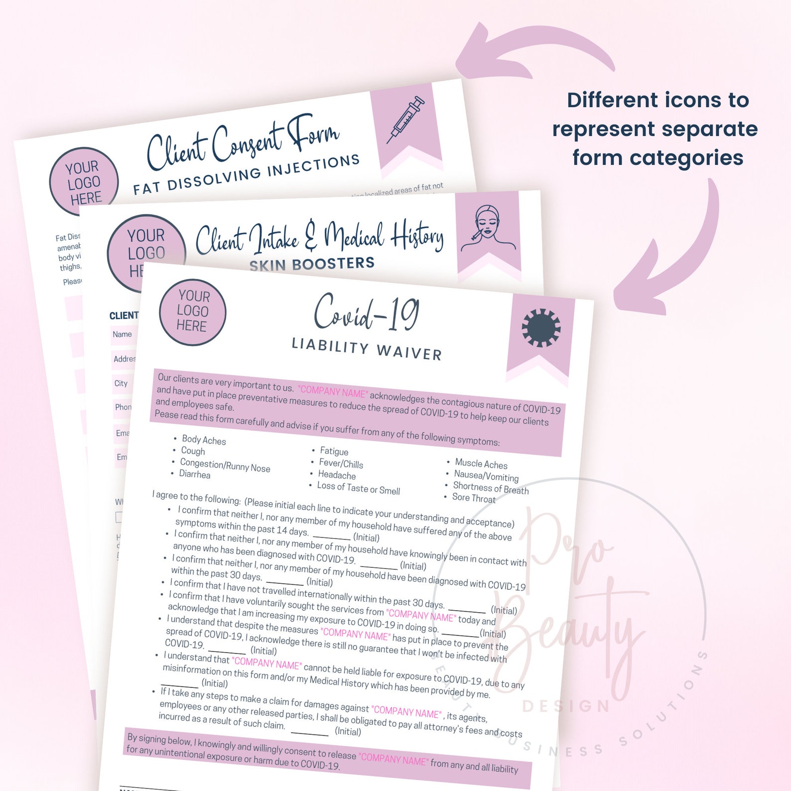 Vitamin B12 Injection Business Forms, Injectables Consent Form, B12 ...