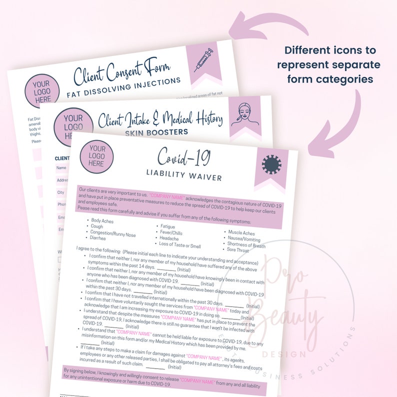 Skin Boosters Business Forms Injectables Consent Form Skin - Etsy