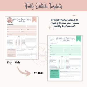 Editable Laser Lipo Form Templates, Body Sculpting Consent, Body ...